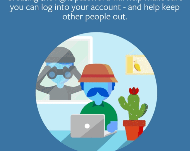 Make a strong password for your Facebook account on Make a GIF