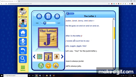ABCmouse Level 3: Lesson 24 Reading: The Letter J on Make a GIF