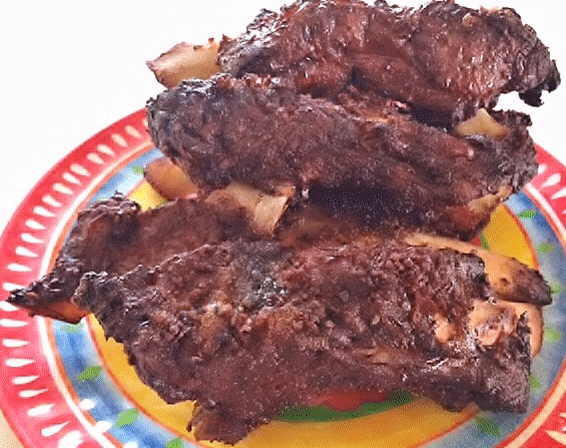3-11-16 Pile o' Beef Back Ribs, finished on Make a GIF