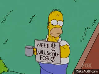 Homero mendigando on Make a GIF