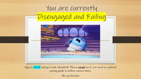 Disengaged and Failing on Make a GIF