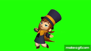 Hat Kid Smug Dance - Green Screen on Make a GIF