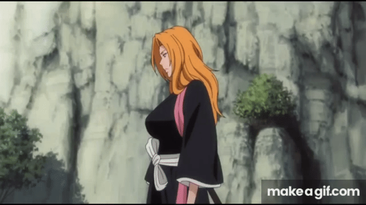 Rangiku Matsumoto sheaths Zanpaktou on Make a GIF
