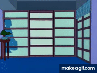 The Simpsons - Japan, Homer walks through doors on Make a GIF