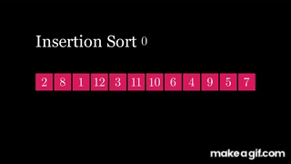 Insertion Sort Visualization on Make a GIF