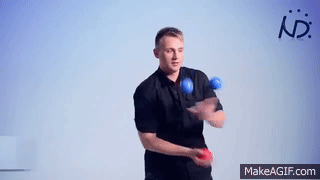 Tutorial 3-ball Mills Mess, Juggling Trick on Make a GIF