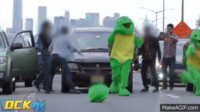 Teenage Mutant Ninja Turtles Traffic Jam Prank (MoeAndET) on Make a GIF