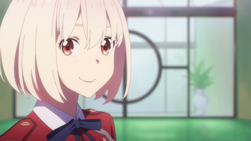 Chisato Nishikigi of Lycoris Recoil series on Make a GIF