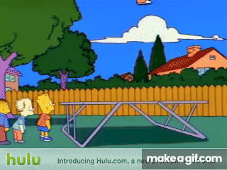 The Simpsons - Trampoline Nightmare on Make a GIF