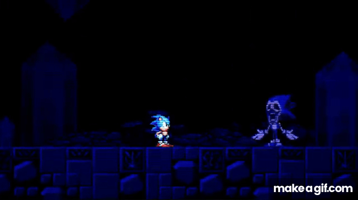 SONIC VS MAJIN SONIC (BOSS BATTLE ANIMATION) on Make a GIF
