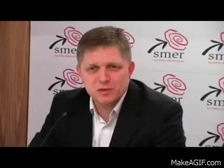 Premiér Fico a jeho pohŕdanie on Make a GIF