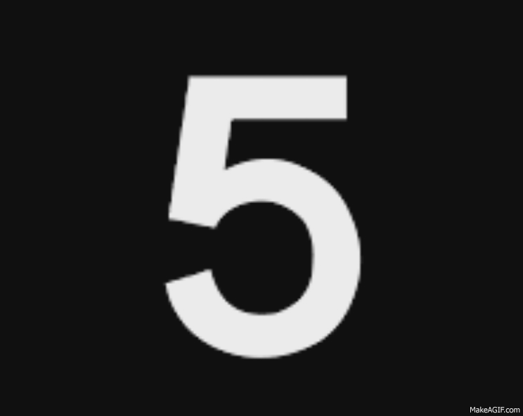 Countdown 5 4 3 2 1 On Make A GIF