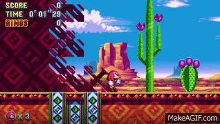 Knuckles walk to run animation on Make a GIF