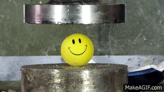Crushing Balls With Hydraulic Press VOL. 3 on Make a GIF