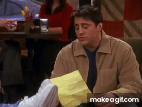 Friends - Joey giving and receiving!! on Make a GIF