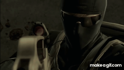 [MGS4] Snake Vs. Johnny(Akiba) CutScene on Make a GIF