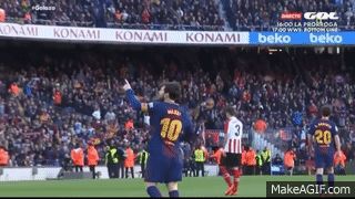Messi bailando al Athletic de Bilbao, lo que no se vio on Make a GIF