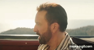 The Unbearable Weight of Massive Talent car scene on Make a GIF