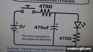 Fade away LED circuit using a capacitor. Electronzap step by step build ...