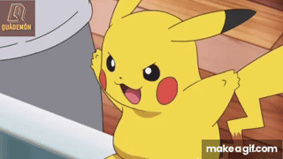 Ash and Pikachu brushing teeth on Make a GIF