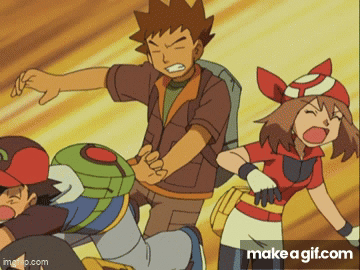 Pokemon - Ash and His Friends Flying Off on Make a GIF