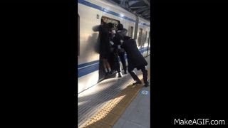 Stony-Faced Passenger Squeezes Onto Tokyo Subway During Rush Hour ...