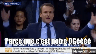 Emmanuel Macron s’enflamme et hurle pour son premier grand meeting on ...