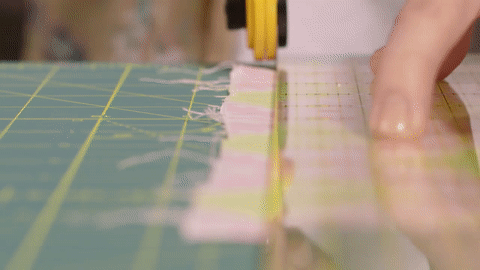 Learn to Sew: Rotary Cutter & Cutting Mat on Make a GIF