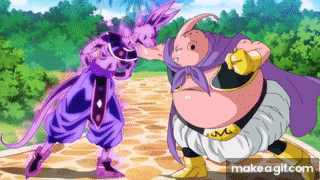 DBZ battle of gods movie Majin Buu fight Beerus over pudding FUNNY ...