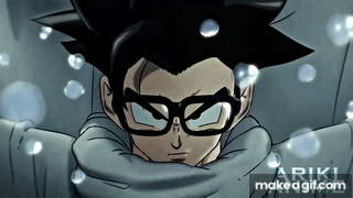 Angry Gohan looks clean with this animation! on Make a GIF