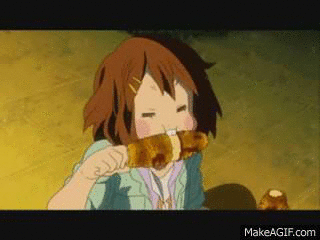 Yui eating corn on Make a GIF