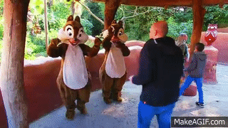 Dance Party with Chip & Dale in Disneyland Paris on Make a GIF