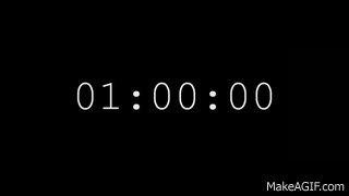 One Hour Countdown Clock Timer / Compte à rebours d'une heure on Make a GIF