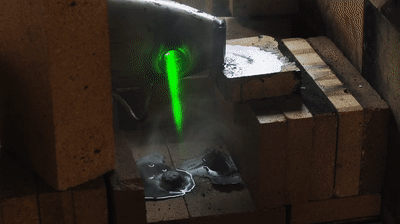 Defence laser technology melts mortar on Make a GIF