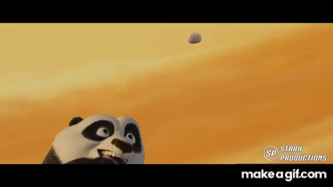 Po tries to eat dumpling in the air on Make a GIF