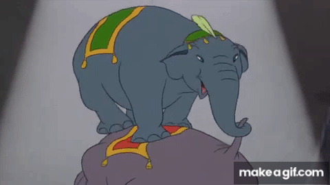 Dumbo Pyramid of Pachyderms (Colors fixed) on Make a GIF