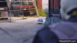 Mario Kart blue shell on Make a GIF