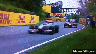 Steward falls over at 2011 Canadian Grand Prix on Make a GIF