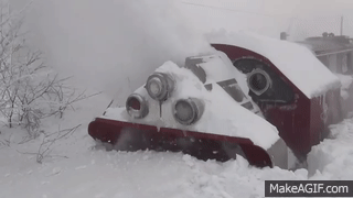 Biggest Snowfall vs Train Snowblower (HD, 1080p) on Make a GIF