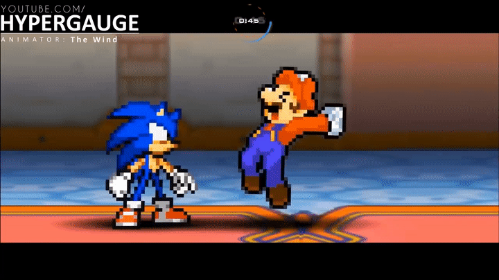 Sonic Vs Mario Gif Sonic K.O's Mario (GIF) By Servbot128 On