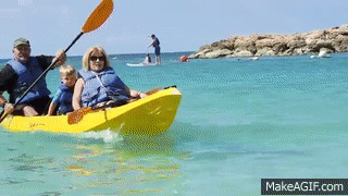 HILARIOUS PADDLE BOARD FAIL! on Make a GIF