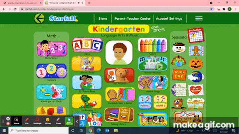 Class Meeting: 9/7/21 Starfall Music/September Calendar/"Kangaroo"&N2Y ...