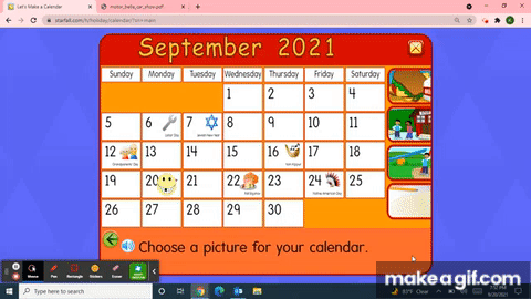 Class Meeting: 9/20/21 Starfall Music/September Calendar/"Moon ...