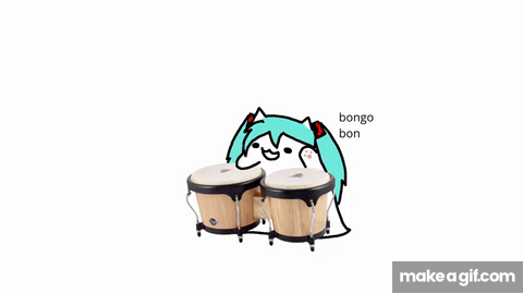 Miku Miku Bongo on Make a GIF