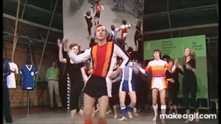 Strange German Soccer Fashion Dance Show (1970s) on Make a GIF