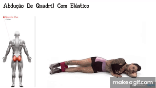 Abdução De Quadril Com Elástico on Make a GIF