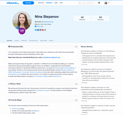 Inbound.org Professional Profiles on Make a GIF