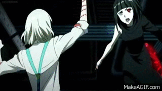 JUUZOU VS NASHIRO AND KURONA on Make a GIF