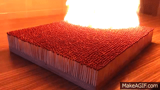 6000 Match Chain Reaction - Amazing Fire Domino!!! on Make a GIF