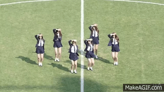 160326 여자친구(GFRIEND) - 시간을 달려서 (Rough) @대전시티즌 개막전 안무 직캠/Fancam by -wA- on Make a GIF